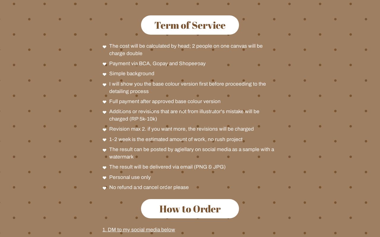 ToS and How to Order